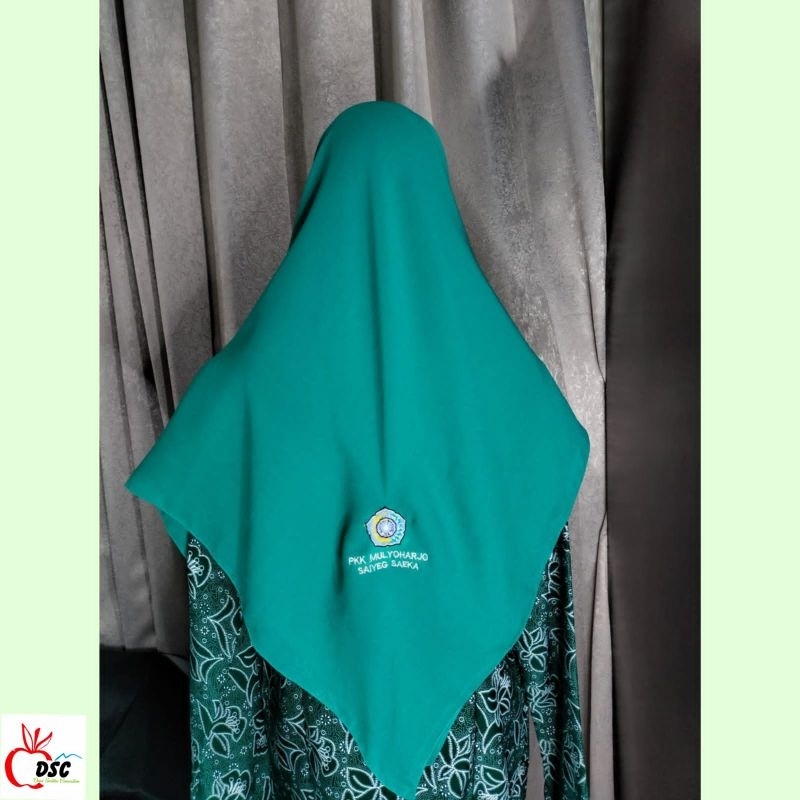 Jual jilbab pkk hijau logo sablon Kec Cengal | Shopee Indonesia