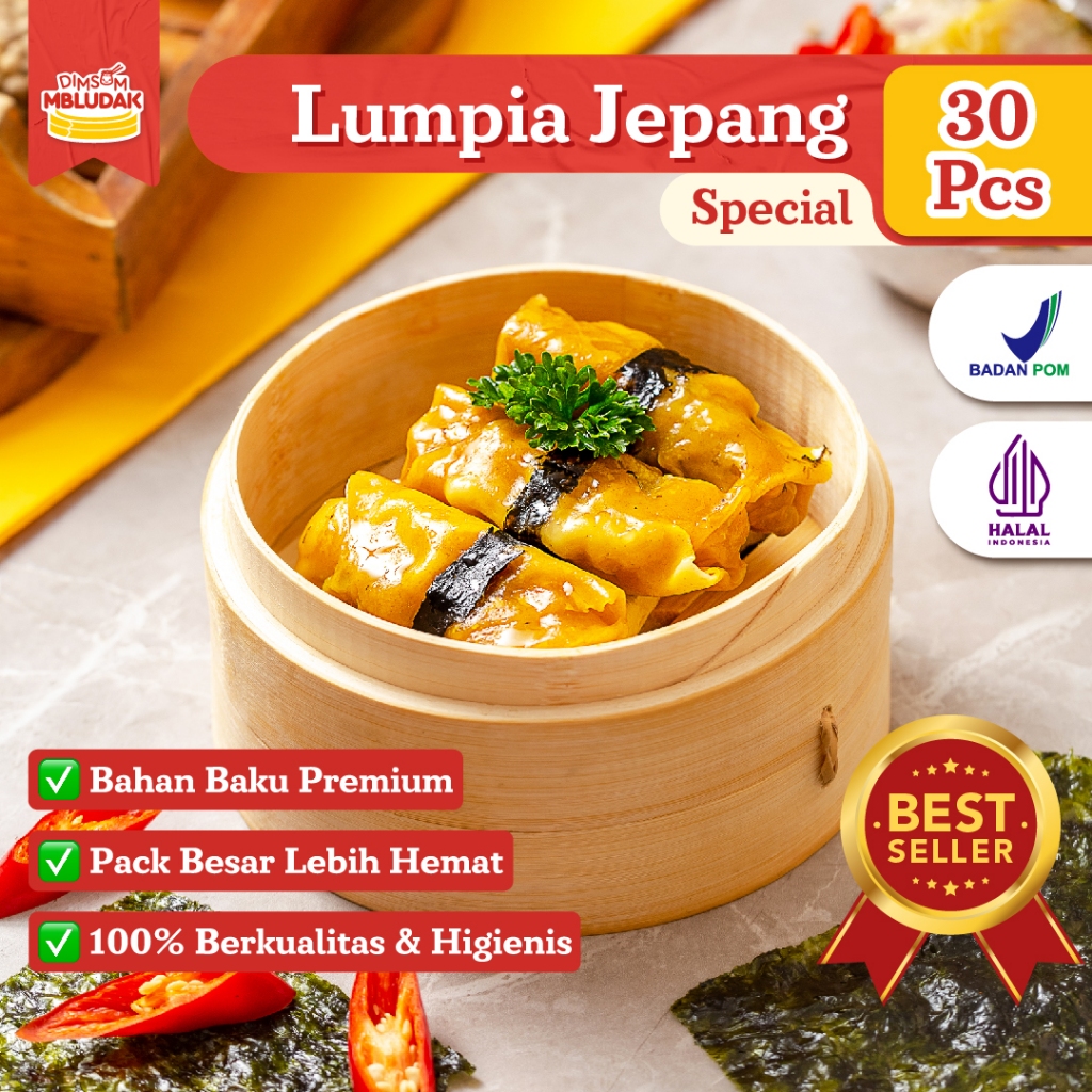 Jual Dimsum Mbludak Lumpia Jepang Frozen Dimsum Special Halal 30 Pcs ...