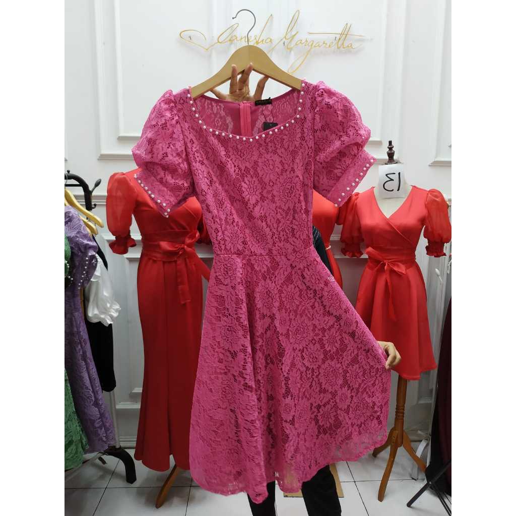 Jual Dress natal fashion wanita/dress pesta brukat mini _ Mydress ...