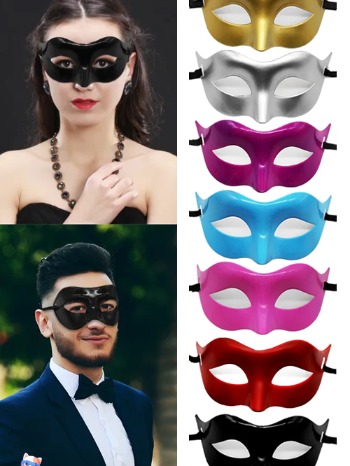 Jual Topeng mata masquerade pria setengah wajah untuk pesta halloween ...