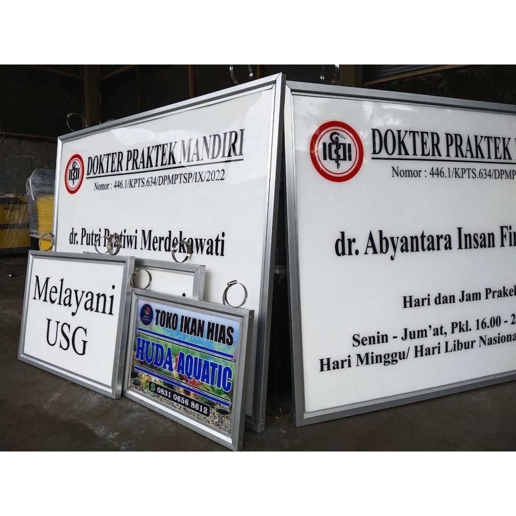 Jual Plang Acrylic / Papan Dokter / Papan nama Kantor/ Desa/ Toko ...