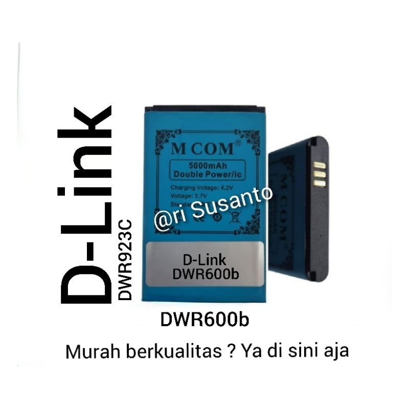 Jual Baterai MCOM for Modem D-Link DLink DWR923C DWR600b Double Power 5000mAh batere batre ...