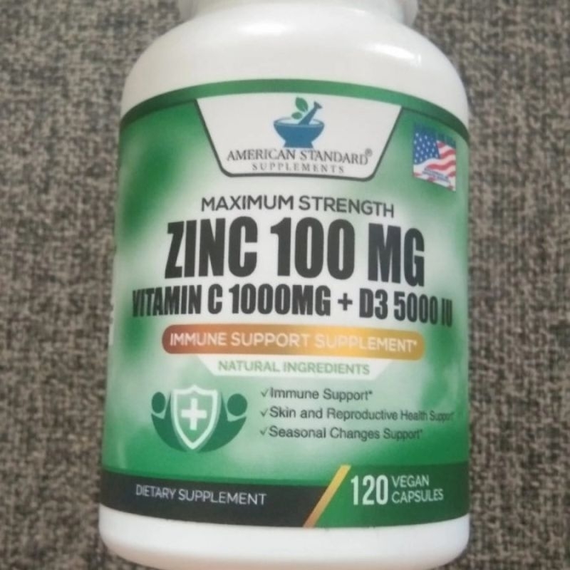 Jual Vitamin Zinc 100mg, Vit C 1000mg, D3 5000 Iu Supplement Menjaga ...