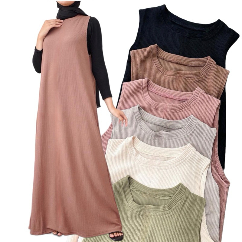 Jual VANIA Inner Dress Knit Premium - Span Inner Jumbo Basic | Shopee ...