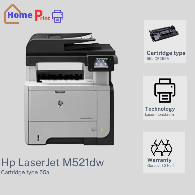 Jual printer hp laserjet M521dw duplek wireless | Shopee Indonesia