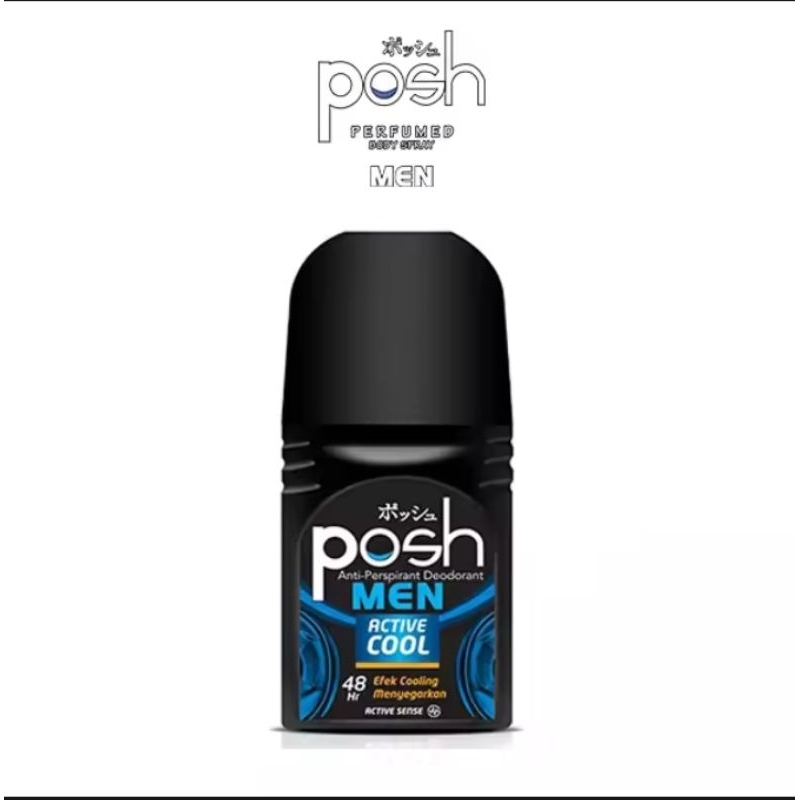 Jual Posh Men Active Cool Deodoran Roll On 50 ml | Shopee Indonesia
