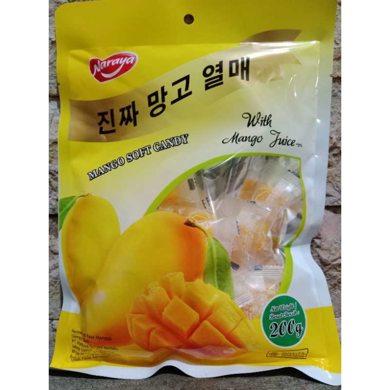 Jual MANGO SOFT CANDY with Mango juice HALAL 200 GRAM | Shopee Indonesia
