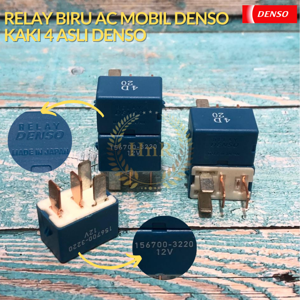 Jual New Relay Biru AC Mobil Denso Kaki 4 ASLI DENSO | Shopee Indonesia