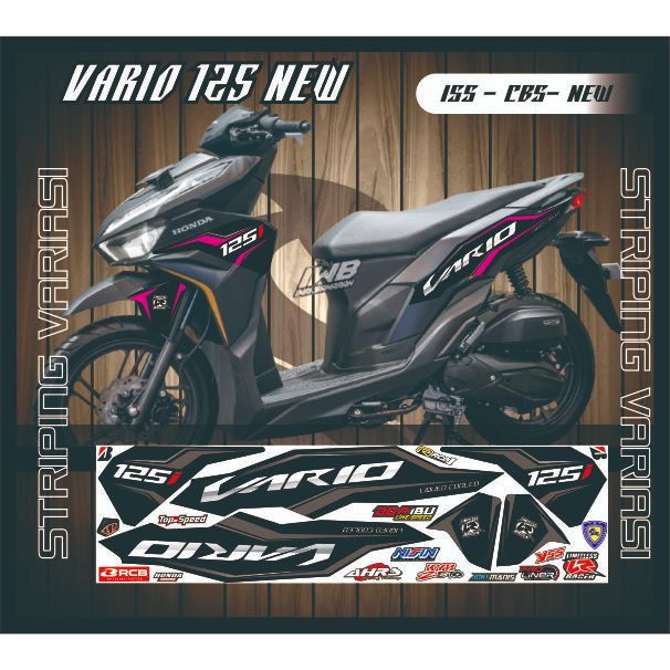 Jual STRIPING STIKER VARIASI LIS BODY MOTOR HONDA VARIO 125 ISS CBS 2022 / 2023 VARIASI LIS ...