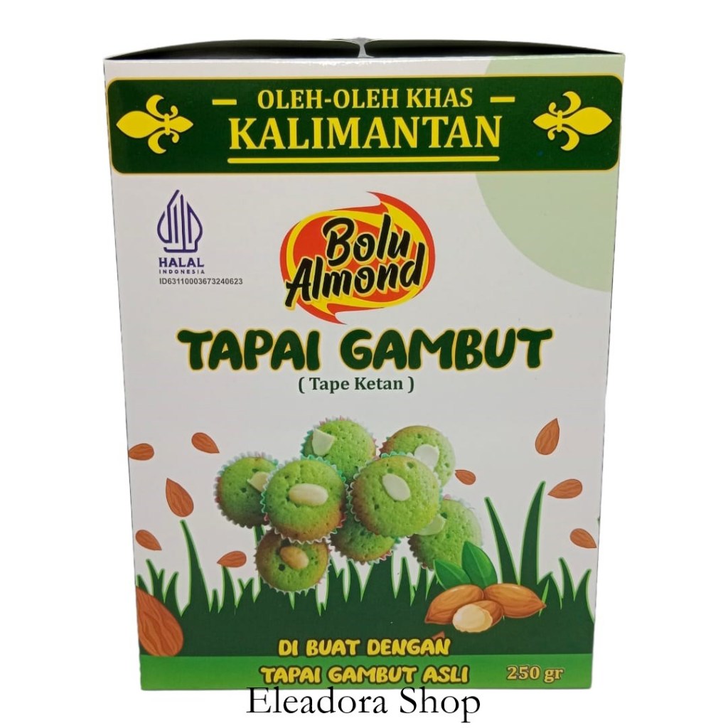 Jual Bolu Almond Tapai Gambut Dian Jaya - Kemasan Kotak 250 gram - Khas ...