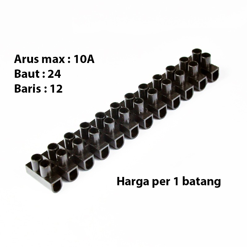 Jual Terminal Block Krustin 10A 10mm Hitam 12 Jalur | Shopee Indonesia