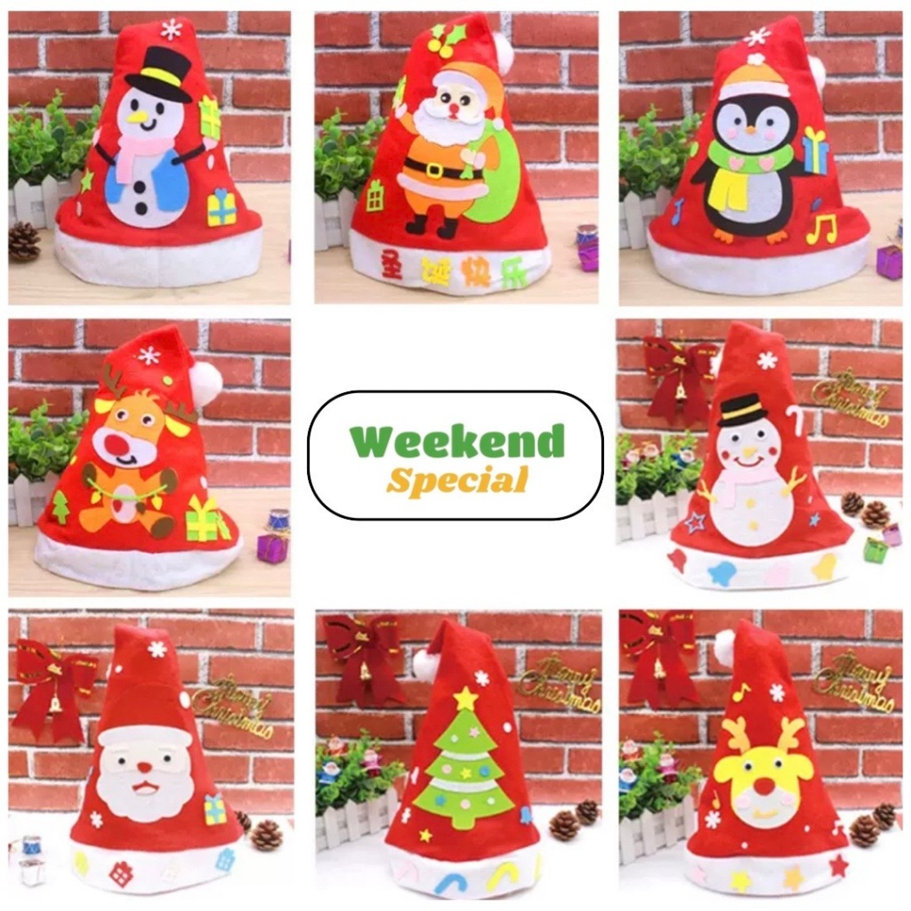 Jual TERMURAH DIY TOPI NATAL / TOPI CHRISTMAS HAT / AKTIVITAS NATAL ...