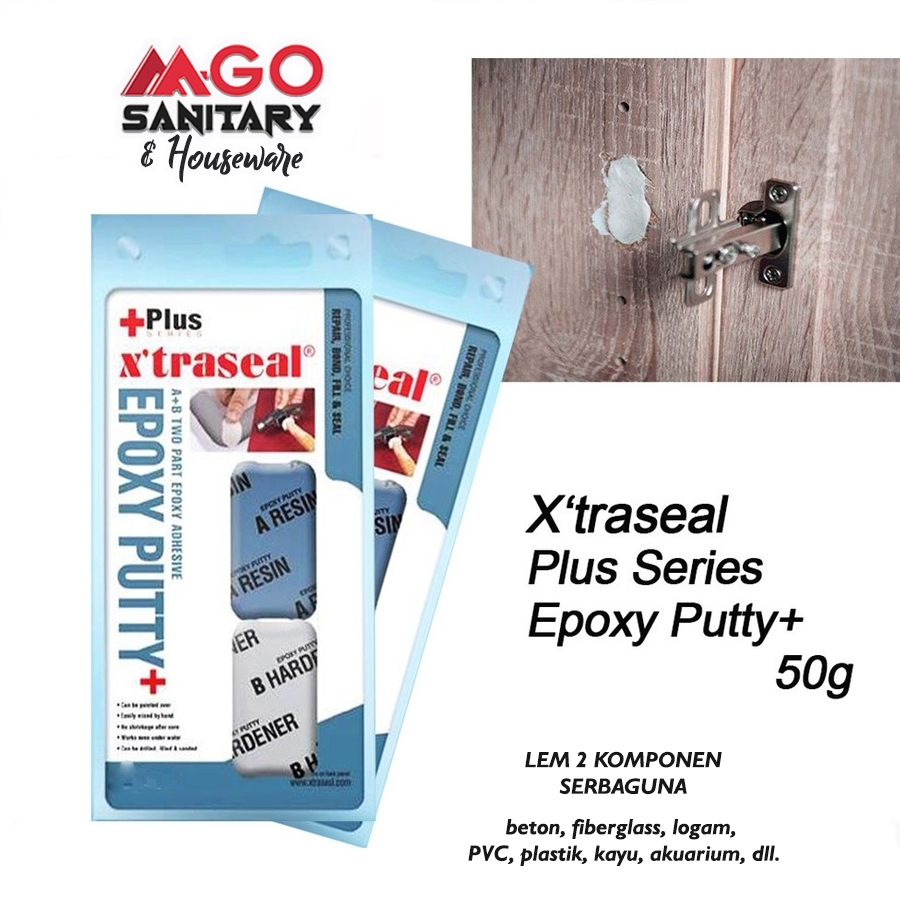 Jual XTRASEAL EPOXY PUTTY 50GR / LEM CAMPUR SERBAGUNA/LEM PIPA/LEM GILA ...