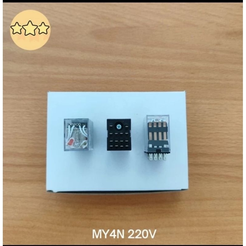 Jual RELAY OMRON MY4N MY4N-J 220V MY 4N 220VAC MY4 MY-4N J 220 VAC ...