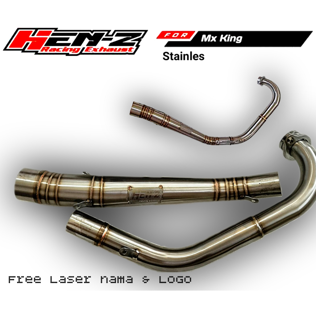 Jual Leher only Mx king Footstep Underbone Hen-z Racing Exhaust ...