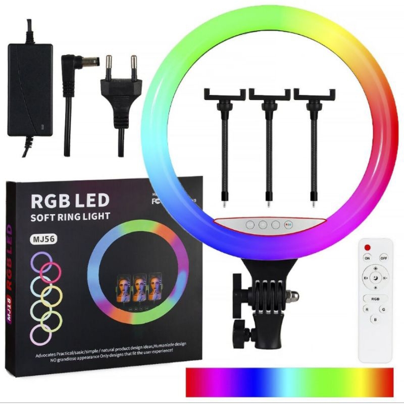 Jual RING LIGHT RGB LED FULL COLORS MJ56 SUPER BESAR 56CM & TERANG ...