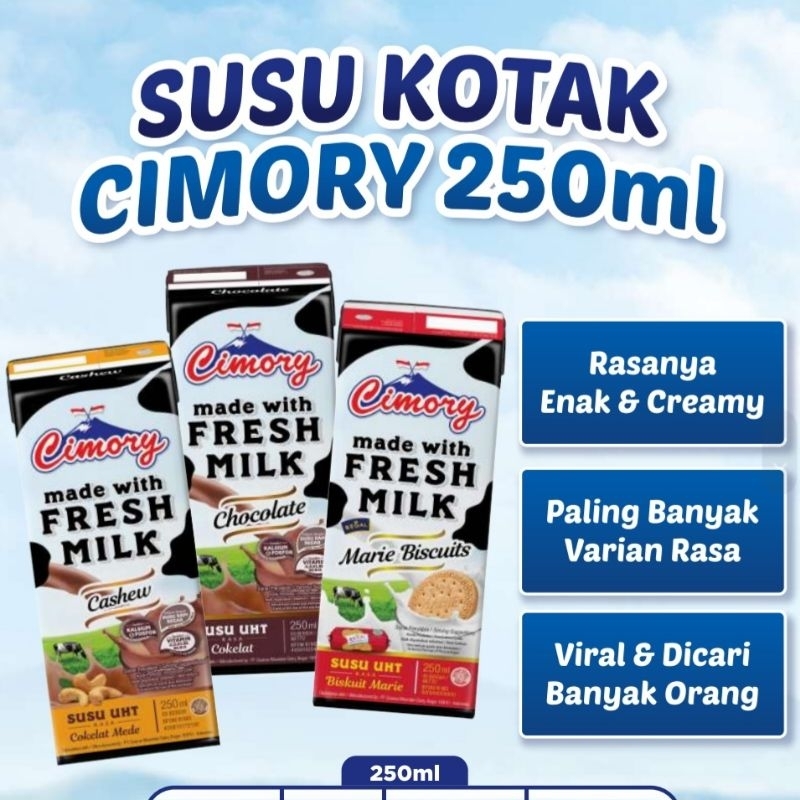 Jual [PAKET 4 PCS] CIMORY UHT 250ML SUSU KOTAK | Shopee Indonesia