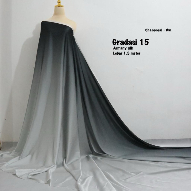 Jual TERBARU |bahan kain armany silk gradasi | kain seragam bridesmaid| kain ombre|kain polos 2 ...