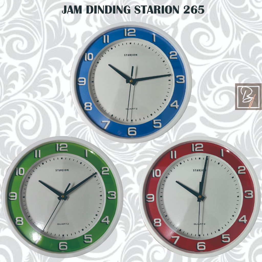 Jual Jam Dinding Tempel STARION 265, Jam Dinding Kamar Minimalis Polos ...