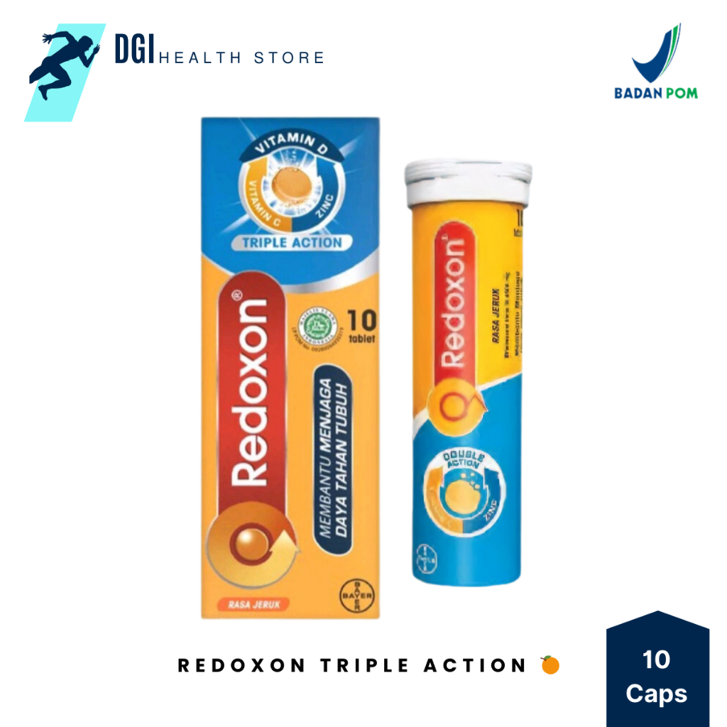 Jual Redoxon Triple Action Rasa Jeruk isi 10 tablet / Suplementasi ...