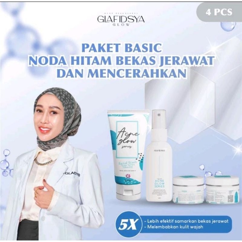 Jual PAKET BASIC ACNE GLOWING GLAFIDSYA BY dr REZA | Shopee Indonesia