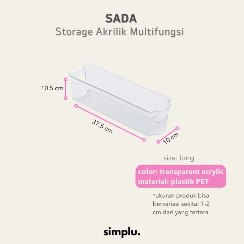 Jual SIMPLU Sada - Storage Tray LONG Akrilik Multifungsi Simpel untuk ...