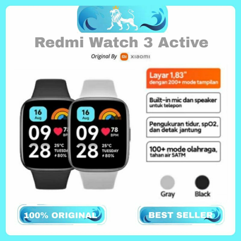 Jual Xiaomi Redmi Watch 3 Active Smartwatch Waterproof 1,8" inch BT ...