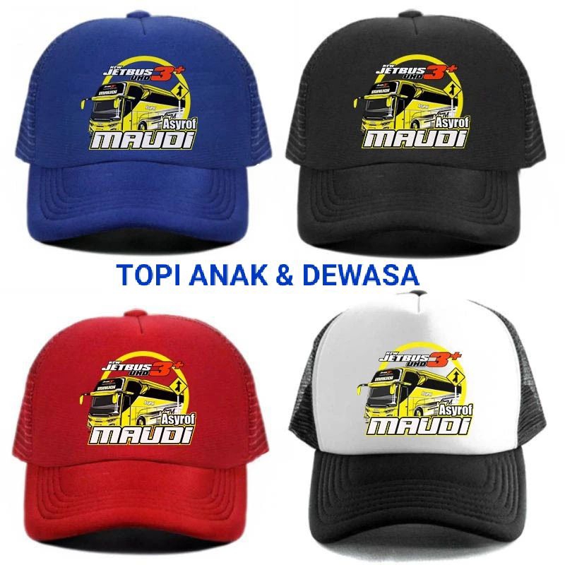 Jual TOPI TRUCKER ANAK DAN DEWASA SERIES BUS MAUDY FREE STICKER ...