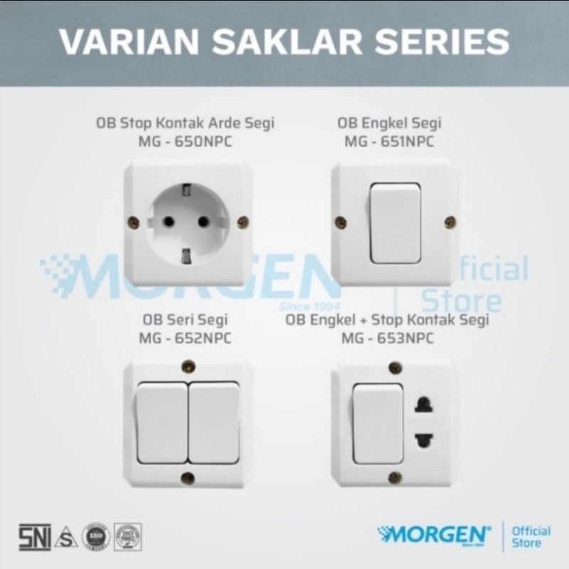 Jual MORGEN SAKLAR OB ENGKEL SERI DOUBLE STOP KONTAK ENGKEL STOP SNI ...