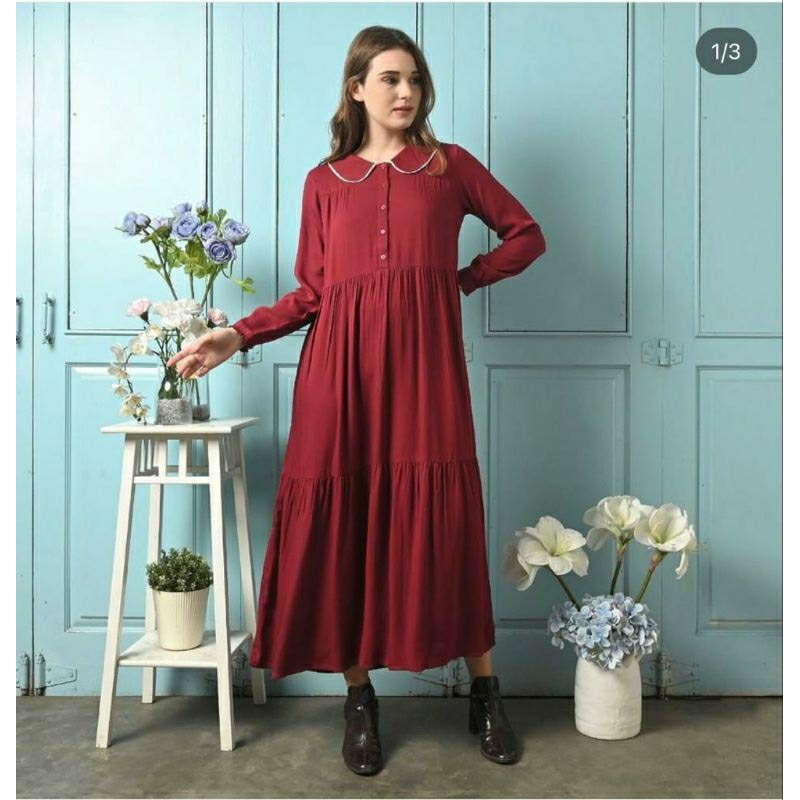 Jual gamis corniche Rayon original | Shopee Indonesia