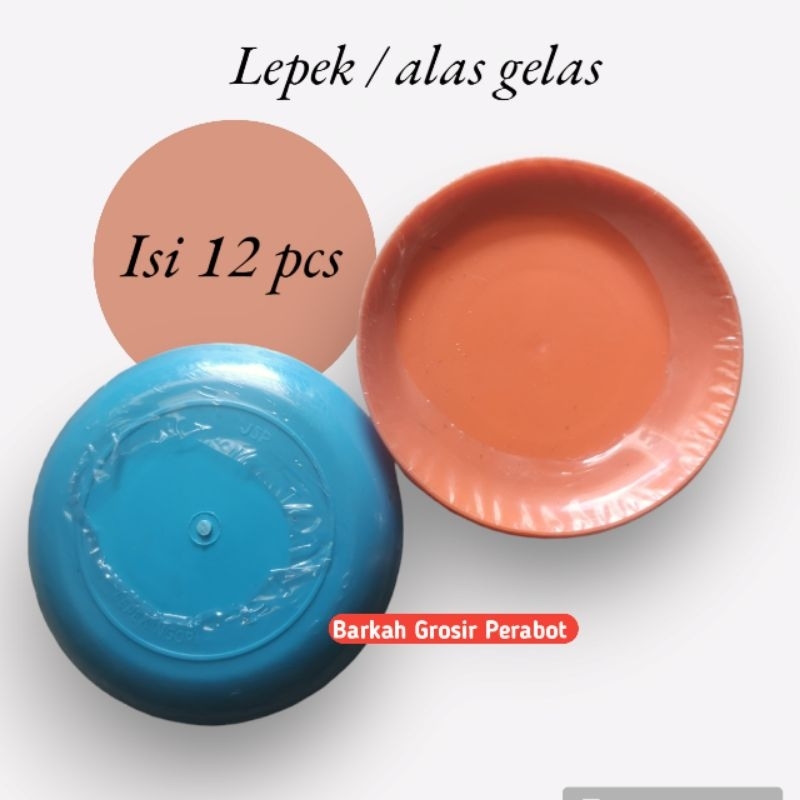 Jual Lepek tatakan alas piring gelas cangkir plastik kecil isi 12 pcs ...