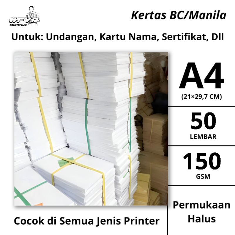 Jual Kertas BC (Brief Card) Tebal Ukuran A4 - Kertas Manila - Kertas ...