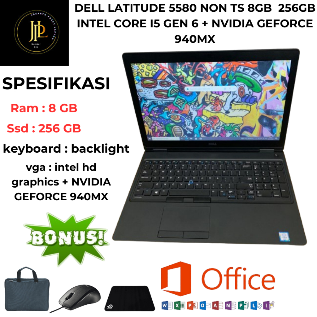 Jual DELL LATITUDE 5580 NON TS 8GB 256GB INTEL CORE I5 GEN 6 + NVIDIA GEFORCE 940MX | Shopee ...