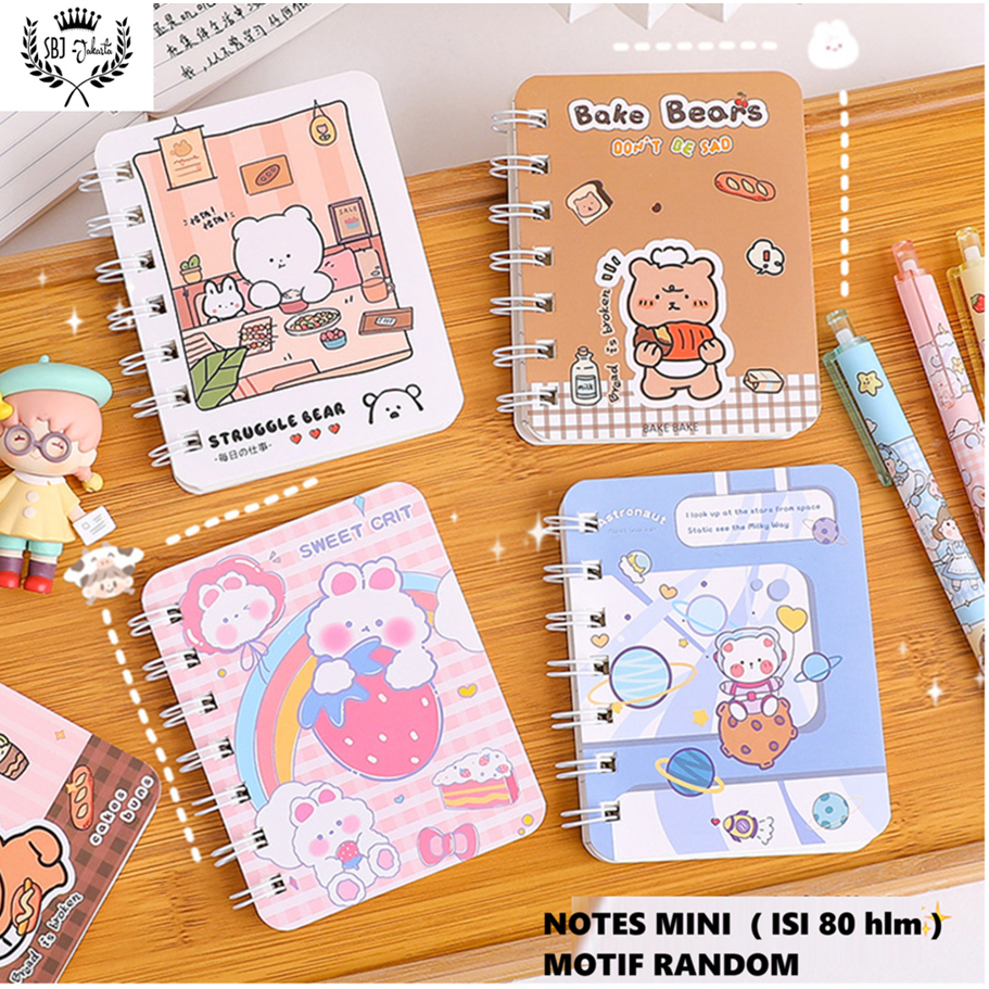 Jual Notebook ring motif / buku A7 catatan ring / buku tulis a7 notes ...