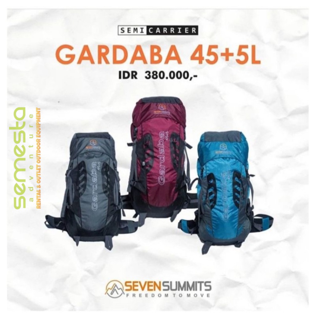 Jual CARRIER SEVEN SUMMITS GARDABA 45+5 LITER | Shopee Indonesia