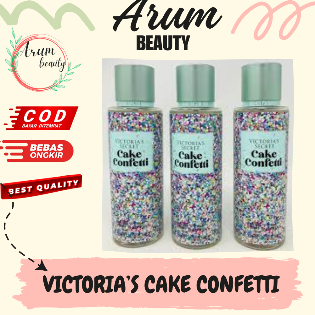 Jual Victoria's Secret Cake Confetti Fragrance Body Mist 250ml | Shopee ...