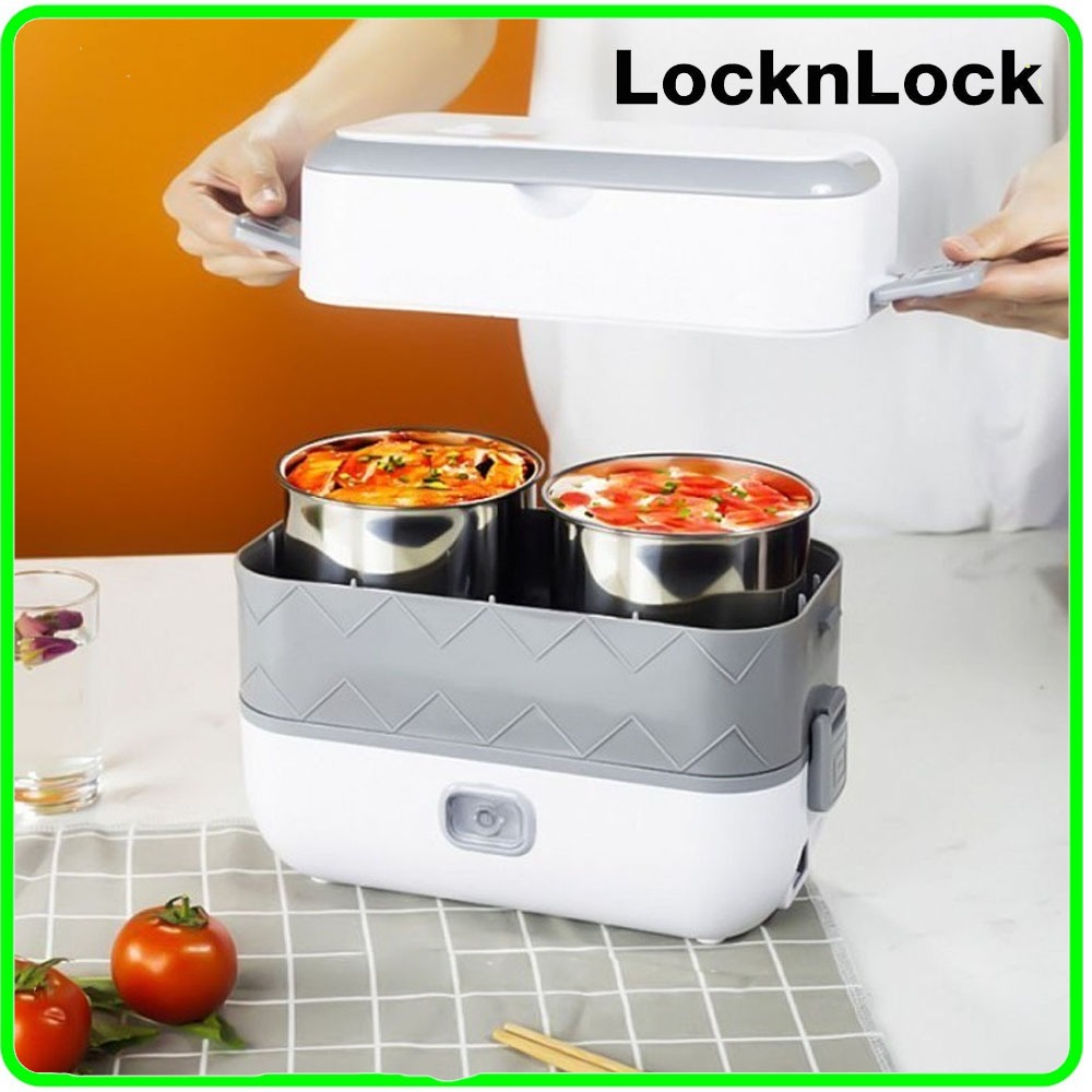 Jual LUNCH BOX ELECTRIC LOCKNLOCK EJR244WHT 2 Layer 2,2 Liter | Shopee ...