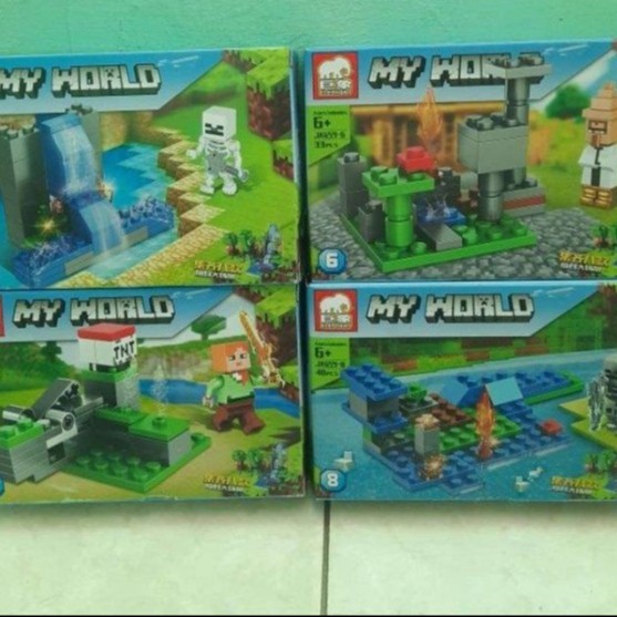 Jual MAINAN LEGO IMPORT XSWORLD MINE CRAFT MINICRAFT BRICKS & BLOCKS ...
