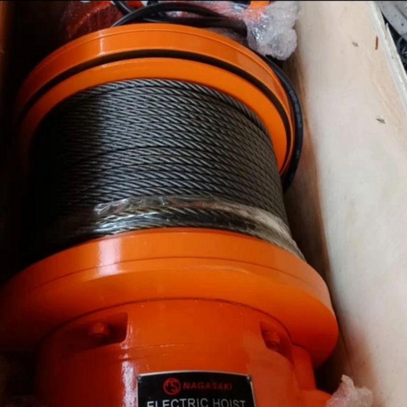 Jual Nagasaki electric winch 1 ton wire 100 meter 3 phase katrol ...