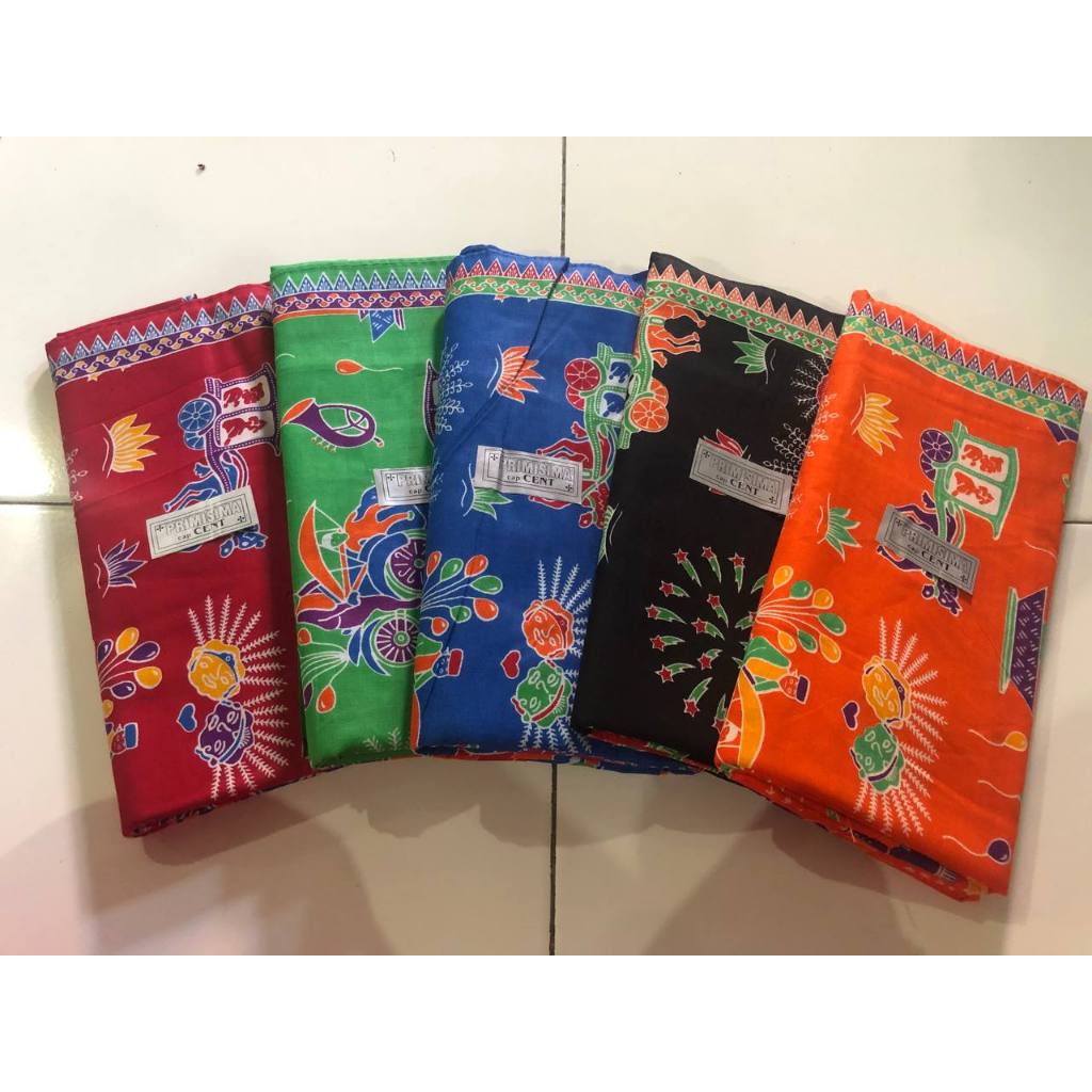 Jual KAIN BATIK ONDEL ONDEL /CUKIN SELENDANG MOTIF ONDEL /KAIN SARUNG ...