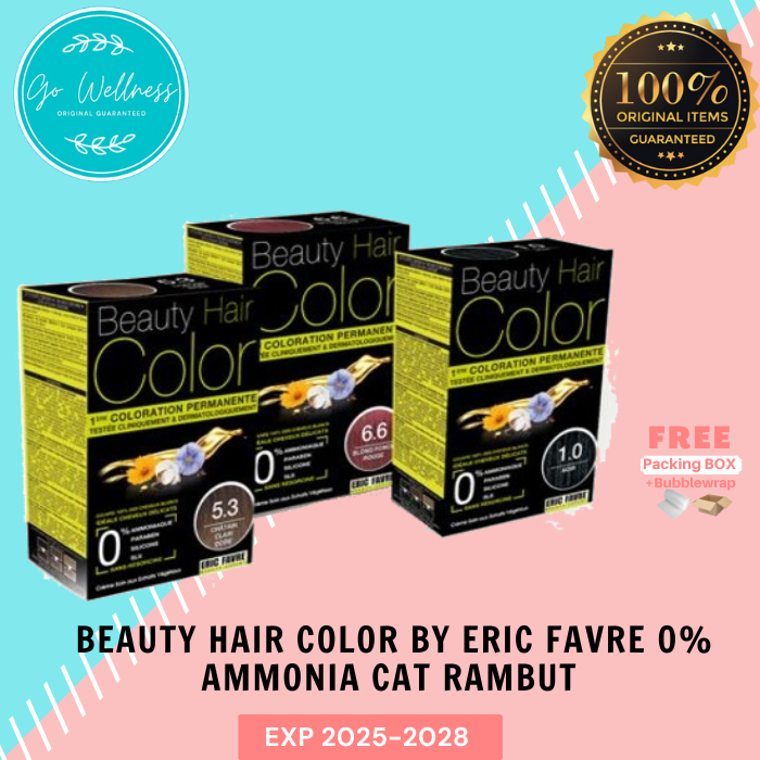 Jual Beauty Hair Color by Eric Favre 0% AMMONIA Cat Rambut | Shopee ...