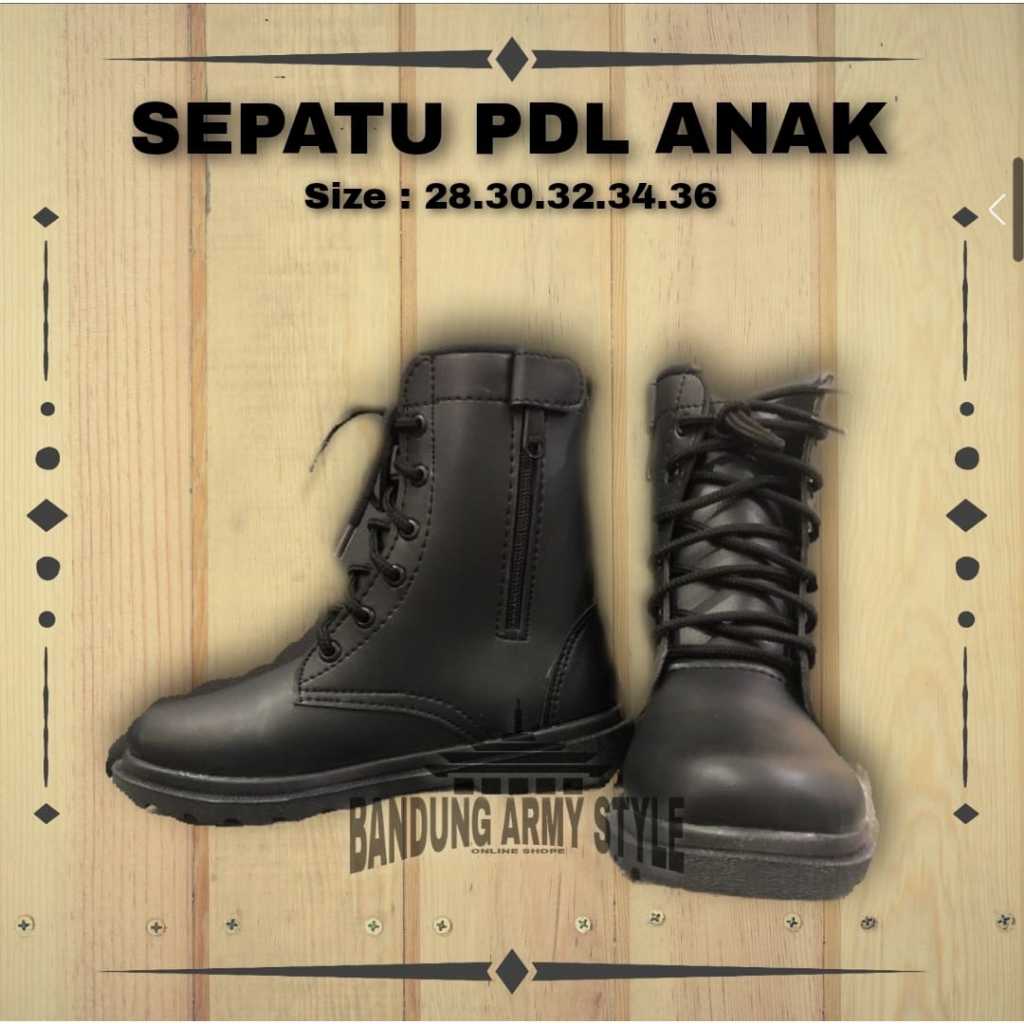 Jual TERBAIK! Sepatu PDL dan PDH Anak / Sepatu Boots Anak / Sepatu TNI ...