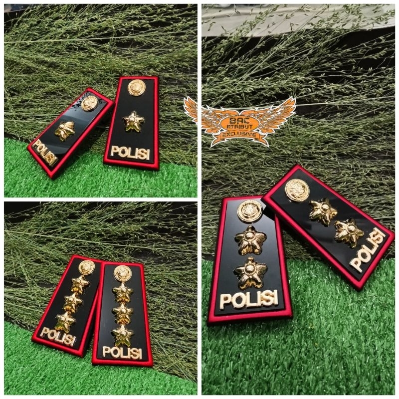 Jual pangkat pdh polisi kompol/Akbp/kombes exlusive mewah lis merah ...
