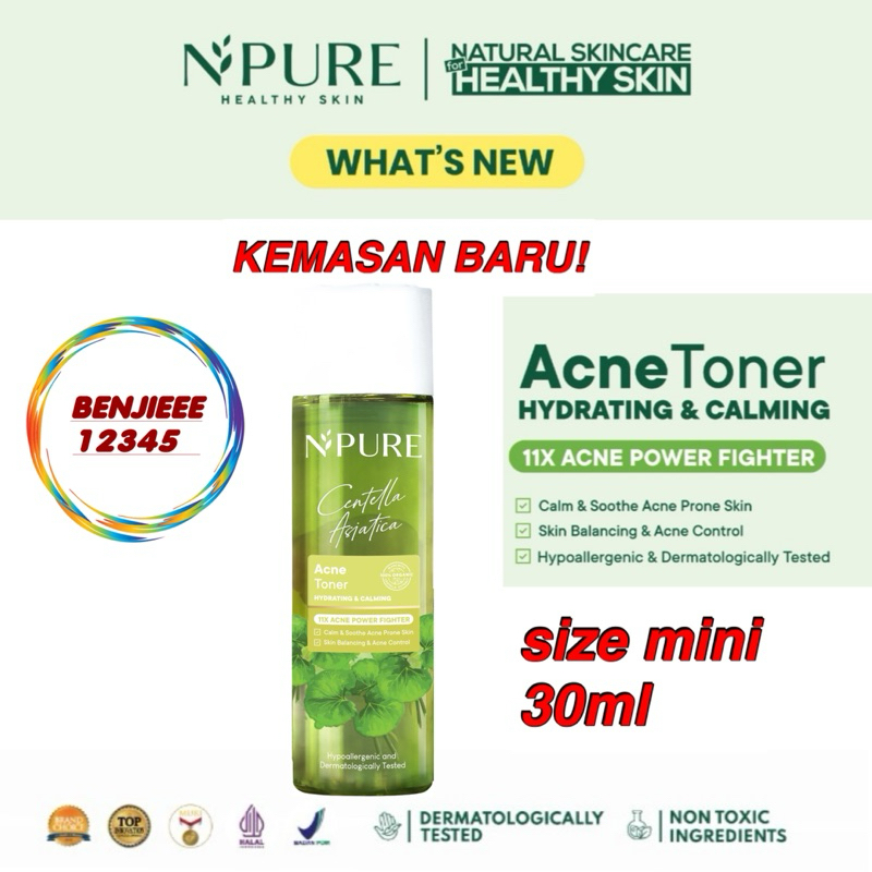 Jual NPURE Cica Face Toner 30ml MINI TRAVEL SIZE Centella Asiatica 30ml ...