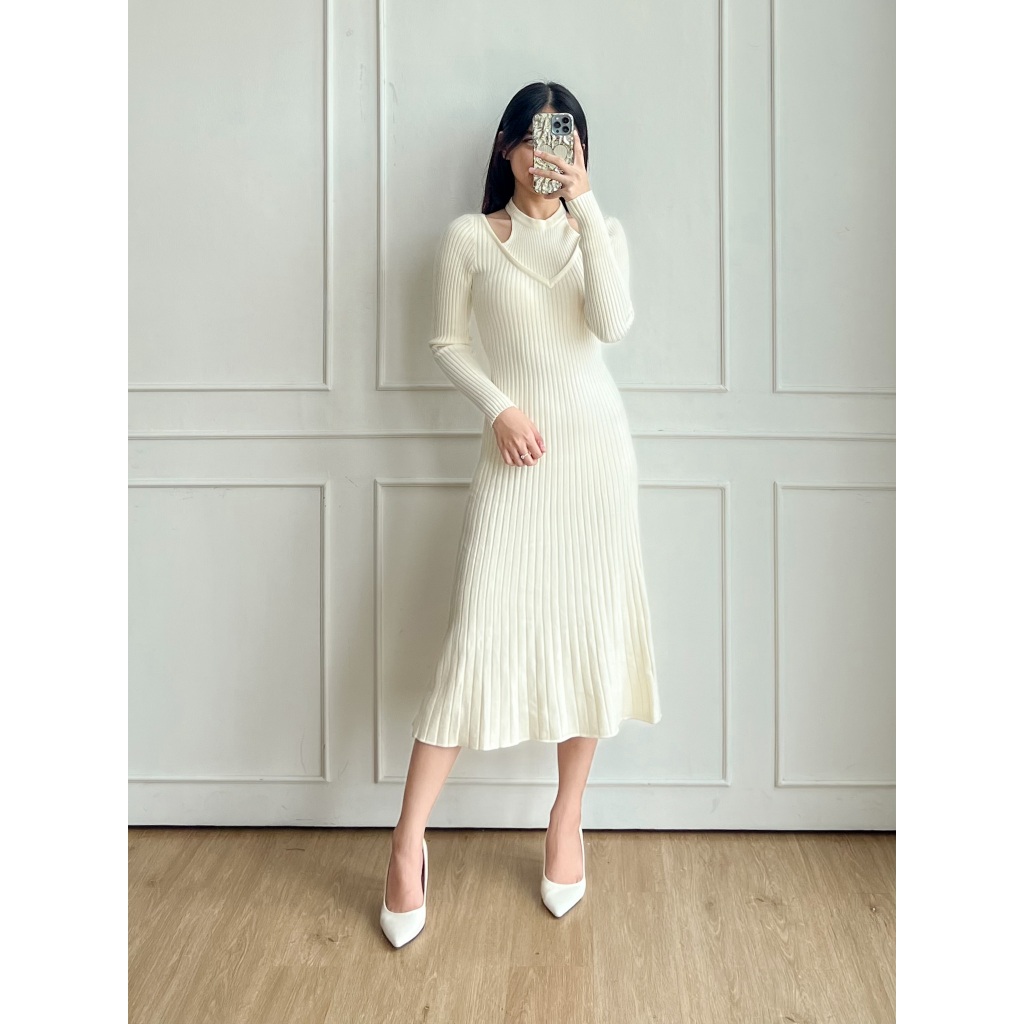 Jual DOLLA - Valerie Dress Knit Cute Casual Dress (Nanda Arsyinta Dress ...