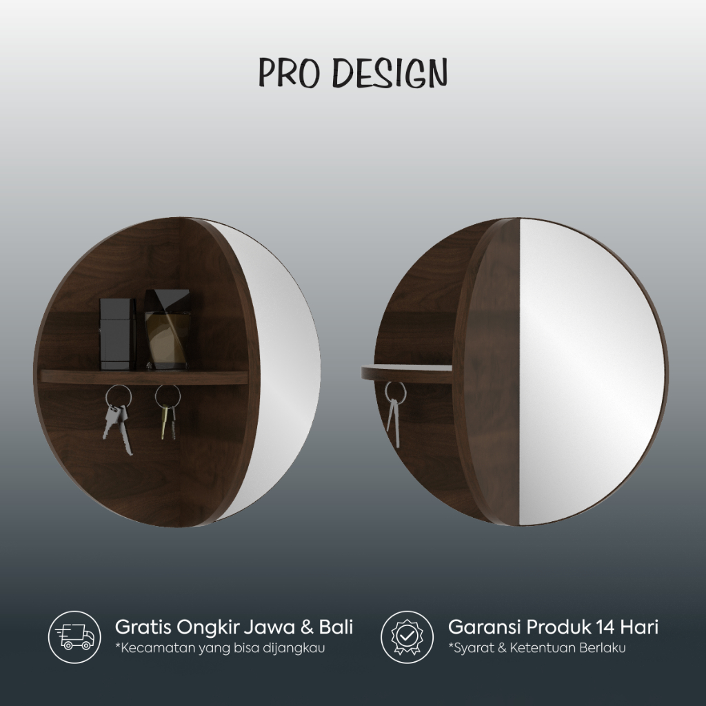 Jual Pro Design Unison WMR 40 Rak Dinding dengan Kaca | Shopee Indonesia