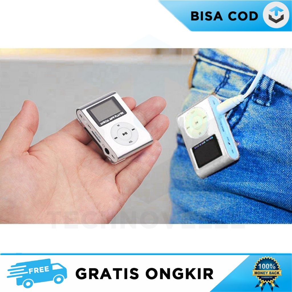 Jual POD MP3 PLAYER 64 GB CLIP ON LAYAR LCD MINI PORTABLE BATERAI ISI ...