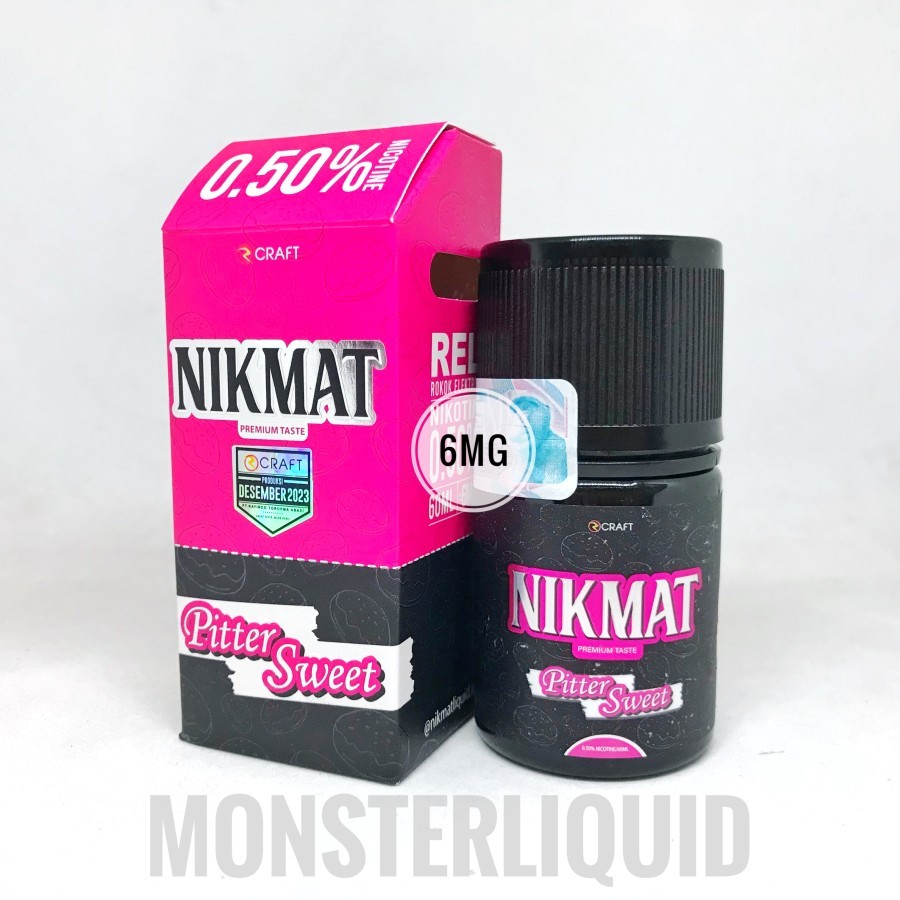 Jual NIKMAT V3 PITTER SWEET BY RCRAFT X VAPES ABY 6MG 60ML | Shopee ...
