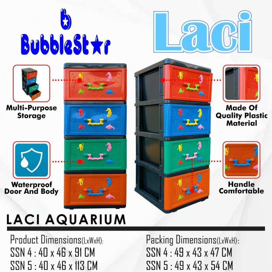 Jual BUBBLE STAR Laci lemari plastik Susun 4, Lemari Laci Plastik ...