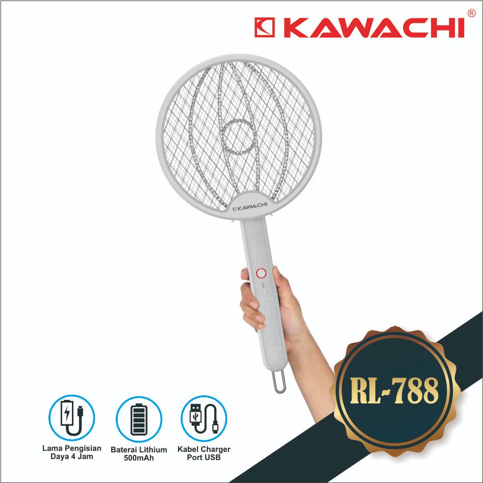 Jual Kawachi Raket Nyamuk Listrik "Ada Fungsi 2 Pcs Uv Light" Mosquito ...